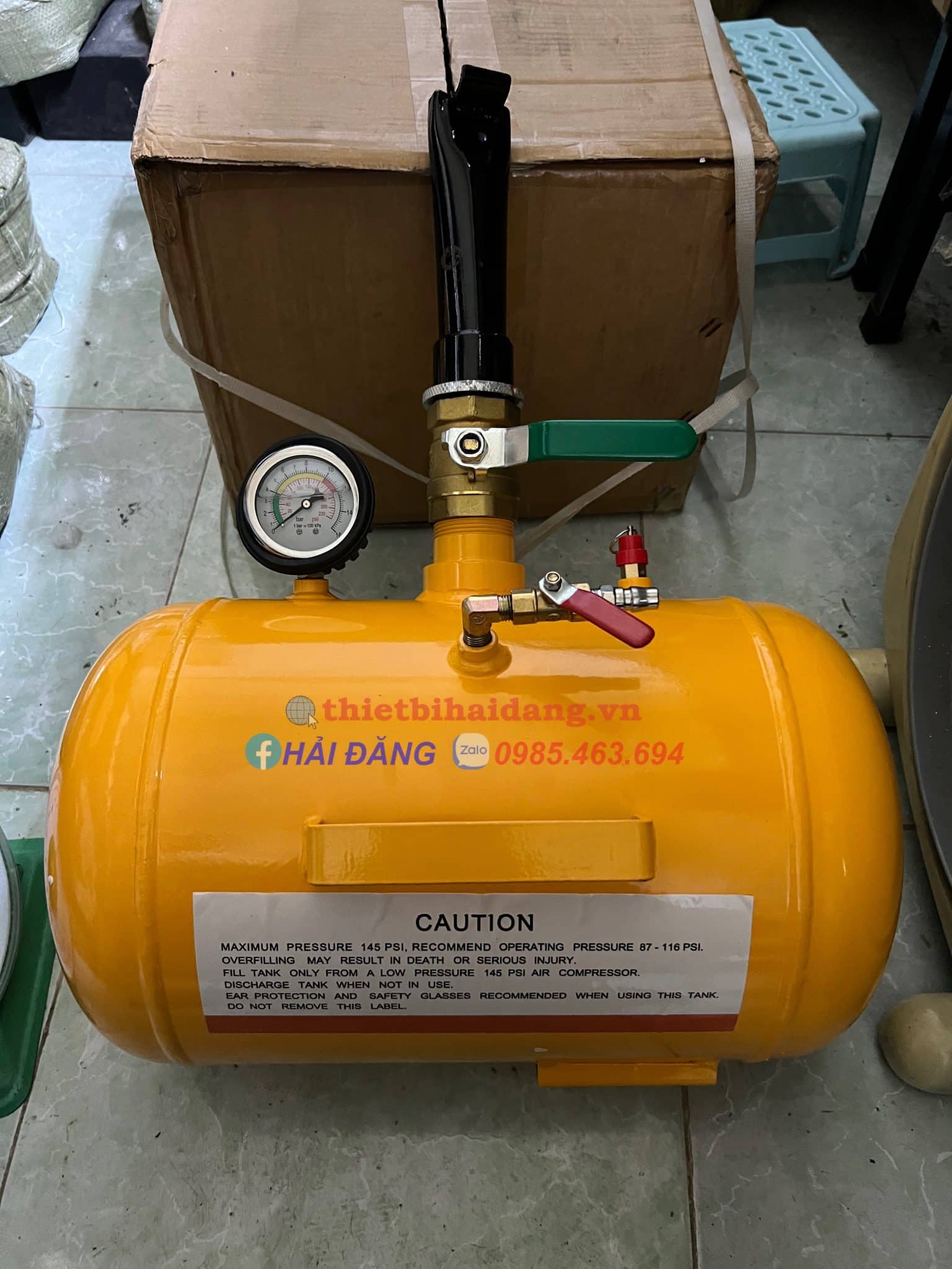 Bình Hỗ Trợ Bơm Lốp Không Săm 5 Gallon (~19lít)